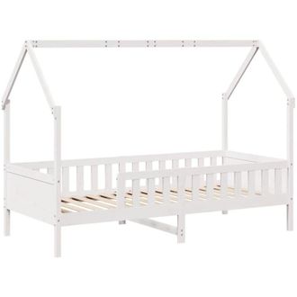 vidaXL Vidaxl - Cadre de lit denfants forme de maison sans matelas pin