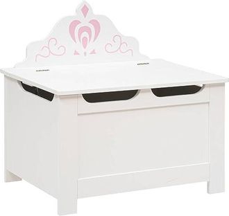 Atmosphera Atmosphera - Coffre Couronne en Bois 57x40cm Blanc