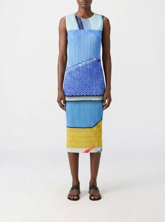 Pleats Please Issey Miyake Robe PLEATS PLEASE ISSEY MIYAKE Femme couleur Bleu