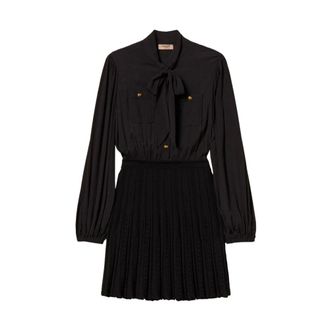Twinset Flared Dress - - Dresses - Damen - Schwarzk - S