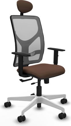 Piqueras y Crespo B&uuml;rostuhl f&uuml;r Lendenwirbels&auml;ule, verstellbar, mit 1D-Armlehnen und festem Kopfteil, ausgestattet mit Syncro/Traslack und Schneideschaum, mit Rollen vo