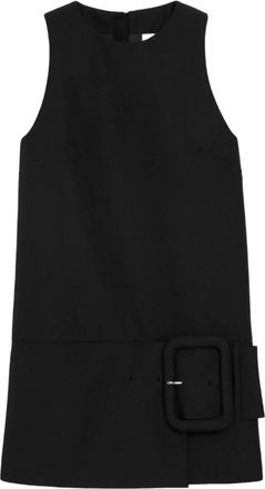 Ami Femme, Robes, Noir, Taille: 36 FR Belted Mini Dress