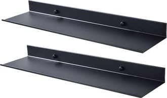 Generic Wandregale f&uuml;r Schlafzimmerwand, Wandtablett, schwebende B&uuml;cherregale aus Aluminiumlegierung, 2-teilig, Wandregal aus Metall, schwebende Regale mit 2 