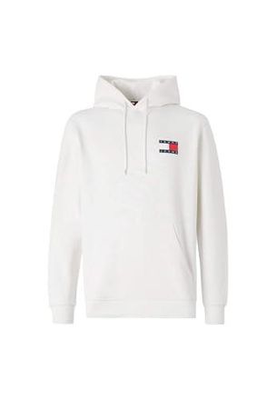 Tommy Hilfiger TJM REG Essential Flag Hood EXT Sweat &agrave; capuche pour homme, Blanc ancien, M