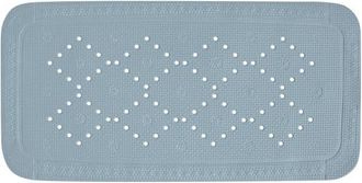 Spirella Badewannenteppich PVC Modell Alaska - Rutschfester Badeteppich mit Saugn&auml;pfen + Anti-Schimmel Ablaufl&ouml;cher - Hellgrau - 71 x 36 cm - Badaccessoires