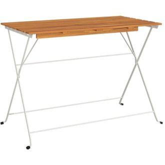vidaXL Vidaxl - Bistrotisch Klappbar 100x54x71 cm Massivholz Akazie und Stahl