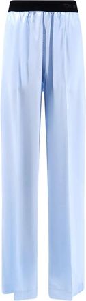 Tom Ford Femme, Pantalons, Bleu, Taille: 36 FR Pantalon de Pyjama en Satin de Soie Stretch