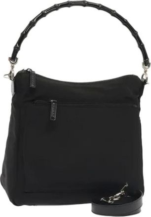 Gucci Pre-owned Nylon sacs-gucci - Femme - Pre-owned - Noir - Taille: ONE Size