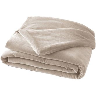 Altobuy Harris - Chemin de Lit 90x200cm Velours de Coton Coloris Pampa