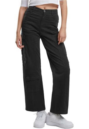 Urban Classics Ladies Loose Utility Stretch Twill Pants Black, 29