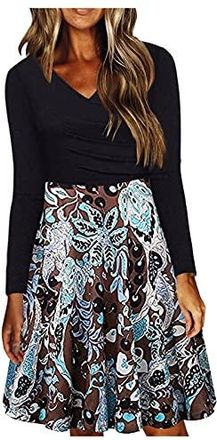 Generic Robes amincissantes 2026 Robe longue pour femmes Deep VWedding Fashion, bleu, L