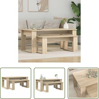 vidaXL vidaXL Holzwerkstoff - Kaffeetisch Set 2 pcs Sonoma-Eiche Holzwerkstoff