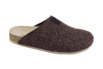 Weeger Bio-Hausschuh-Pantoffel Tweed braun Gr. 39