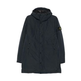 Stone Island Micro Reps Kapuzenparka - - Coats - Herren - Blau - XL