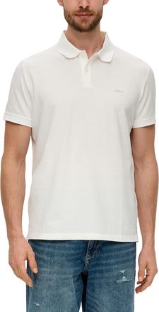 s.Oliver Poloshirt mit Logo-Stickerei und Knopfleiste