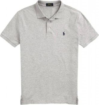 Ralph Lauren Homme, Tops, Gris, Taille: M Polo avec logo brod&eacute;