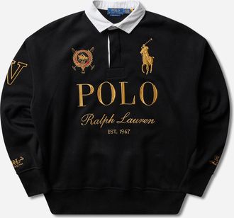 Polo Ralph Lauren Men s Relaxed Fit Big Pony Rugby Sweatshirt Black