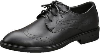 Generic Chaussures richelieu classiques &agrave; lacets pour homme, Noir, 41 1/3 EU