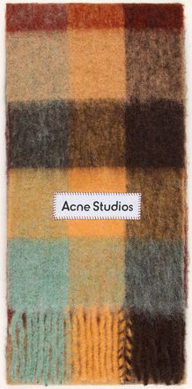 Acne Studios Schal Mit Alpaka gruen