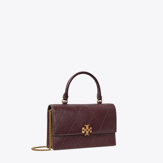 Tory Burch Gesteppte Mini Charlie Crossbody Bag mit Tragegriff oben