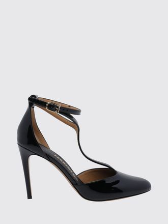 Ferragamo Escarpins &agrave; bride en T en cuir verni avec talon aiguille haut