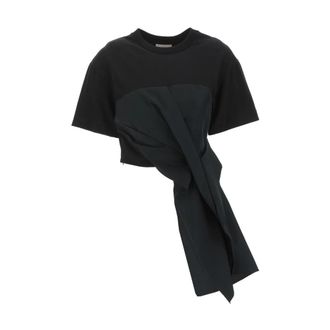 Alexander McQueen Stylisches Cut and Sew T-Shirt - - Tops - Damen - Schwarzk - S