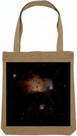 Fabulous Sac Shopping Tote Bag Aspect Lin - Nebuleuse de la Flamme Galaxie Etoile Espace Astronomie - Sac de Courses Toile Epaisse 360g Beige Naturel Cabas Por