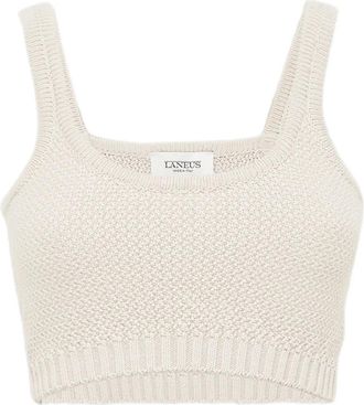 Laneus Femme, Tops, Beige, Taille: 38 FR Knit Top