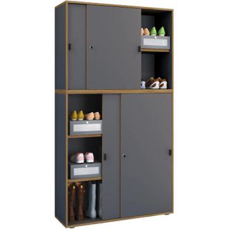 VCM B&uuml;roschrank Schiebet&uuml;ren Salia 5fach 100