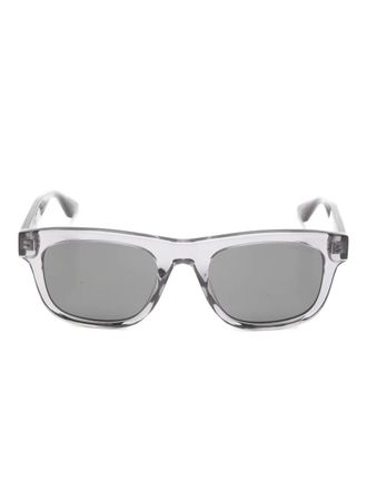 Montblanc lunettes de soleil &agrave; monture g&eacute;om&eacute;trique - Gris