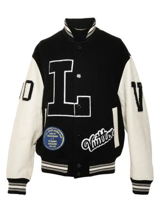 Louis Vuitton veste bomber &agrave; appliqu&eacute;s (2019) - Noir