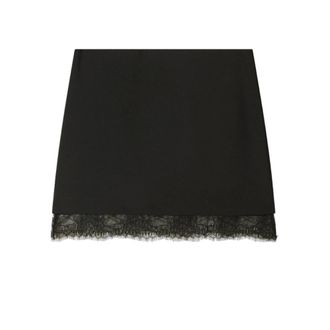 Patrizia Pepe Femme, Jupes, Noir, Taille: 40 FR Mini-jupe en cr&ecirc;pe avec dentelle