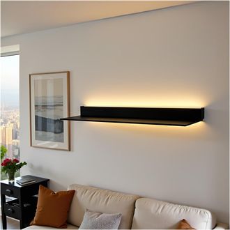 Generic LED-Schwebedisplay-Regal mit integrierten beleuchteten Lichtern, vielseitiges, an der Wand montiertes, lichtemittierendes Regal, beleuchtetes Wanddeko