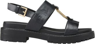 Cosmoparis Femme, Chaussures, Noir, Taille: 40 EU Sandales Plates &agrave; Brides Noires