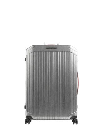 Piquadro valise &agrave; roulettes textur&eacute;e - Argent