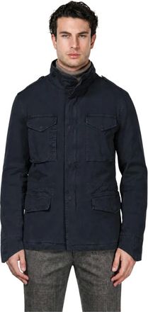 Mason's Field Jacket M74 - Homme - Vestes - Bleu - Taille: L