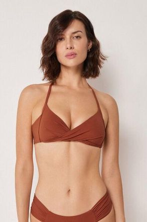 Calzedonia Gepolstertes Triangel-bikinioberteil Premium Fit Braun