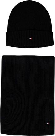 Tommy Hilfiger Homme, Accessoires, Noir, Taille: ONE Size Flag Beanie And Scarf Gift Set