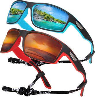 Skyway Polarisierte Sonnenbrille Herren, Sportbrille Fahrradbrille Herren Damen zum Baseball Laufen Radfahren Angeln Golfen UV400-Schutz Sonnenbrille