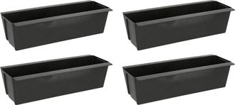 Meinposten Pflanzkästen für Palette Paletten Pflanzkasten Palettenbeet Blumenkasten Kästen (Schwarze Kästen, 4 Stück)