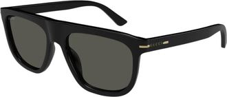 Gucci Ovale Sonnenbrille - - Accessories - unisex - Schwarzk - 56 MM
