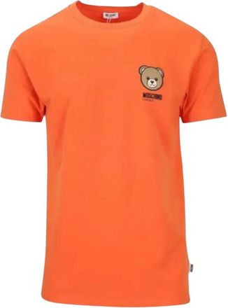 Moschino Homme, Tops, Orange, Taille: XS T-shirt Ours en peluche
