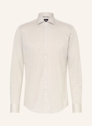 HUGO BOSS Jerseyhemd Hank Slim Fit beige