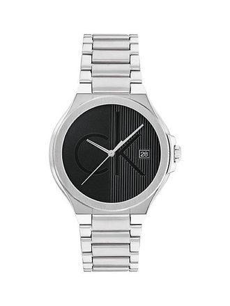 Calvin Klein Edelstahl-armbanduhr Mit Monogramm - Silver - Herren - Einheitsgr&ouml;&szlig;e