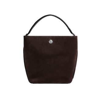 Moncler Moncler Carlo Suede Shoulder Bag, Women, Brown, Size: One Size