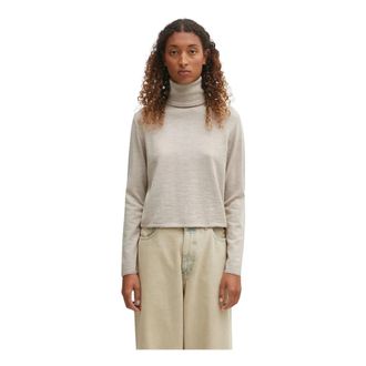 Maison Margiela Pullover mit Rollkragen aus Wollmischung - - Knitwear - Damen - Beige - XS