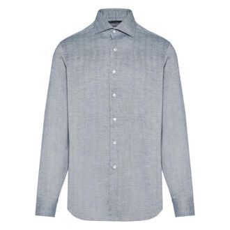 Barba Homme, Chemises, Gris, Taille: 4XL Cotton Shirt