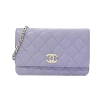 Chanel Pre-owned Caviar Skin Chain Wallet - - Pre-owned - Damen - Lila - ONE SIZE