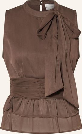 Neo Noir Neo Noir Blusentop Ansol Mit Schluppe Und Rüschen braun