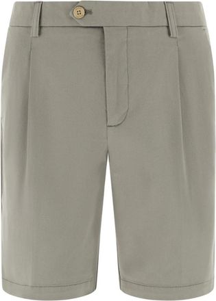 Boggi Milano Homme, Shorts, Vert, Taille: XL Bermuda Stretch en Coton et Tencel